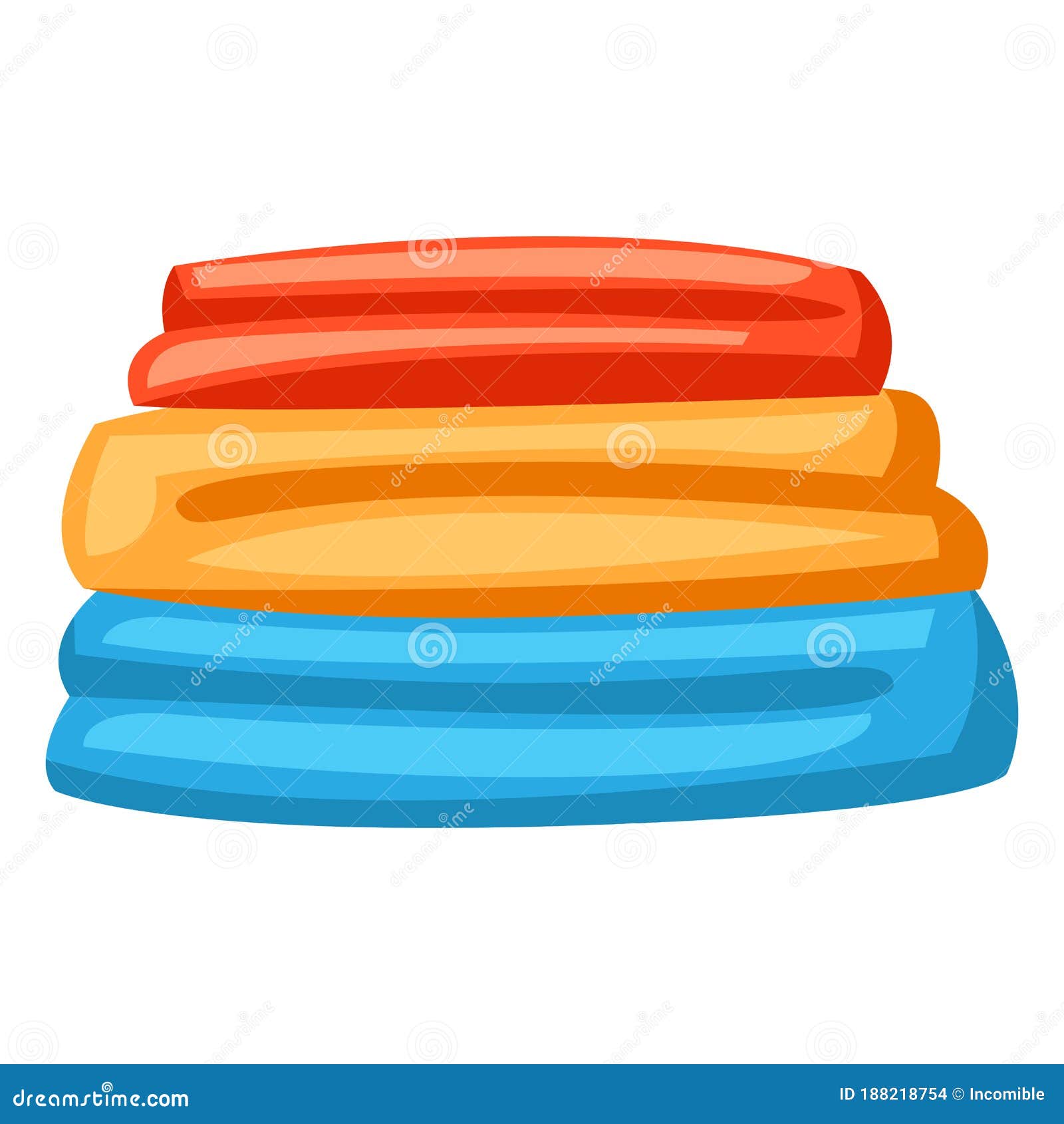 Illustration of Stack Folded Clothes. Stock Vector - Illustration of ...