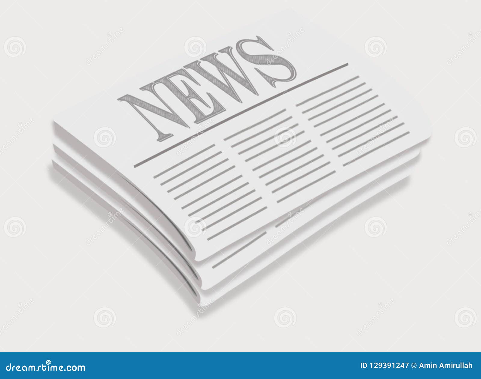 Illustration of a Stack of Newspapers Stock Illustration - Illustration ...