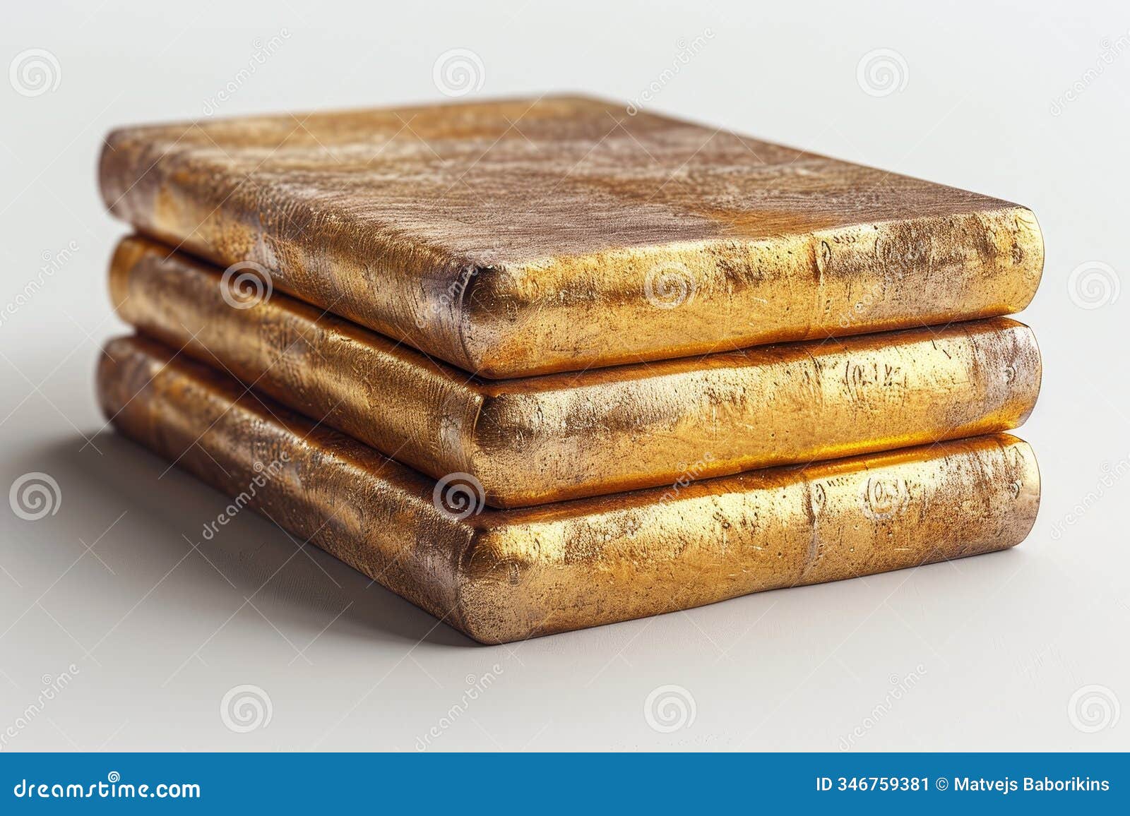 Illustration of Stacked Gold Books on a White Background for Creative ...