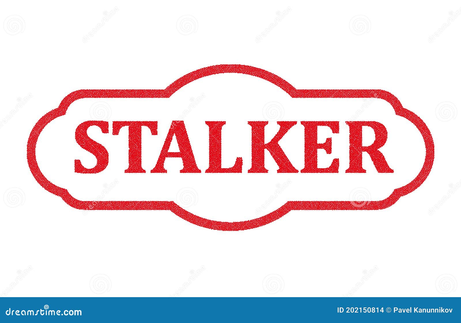 Illustration Of Stalker Text Buffered On White Background Esp Stock ...