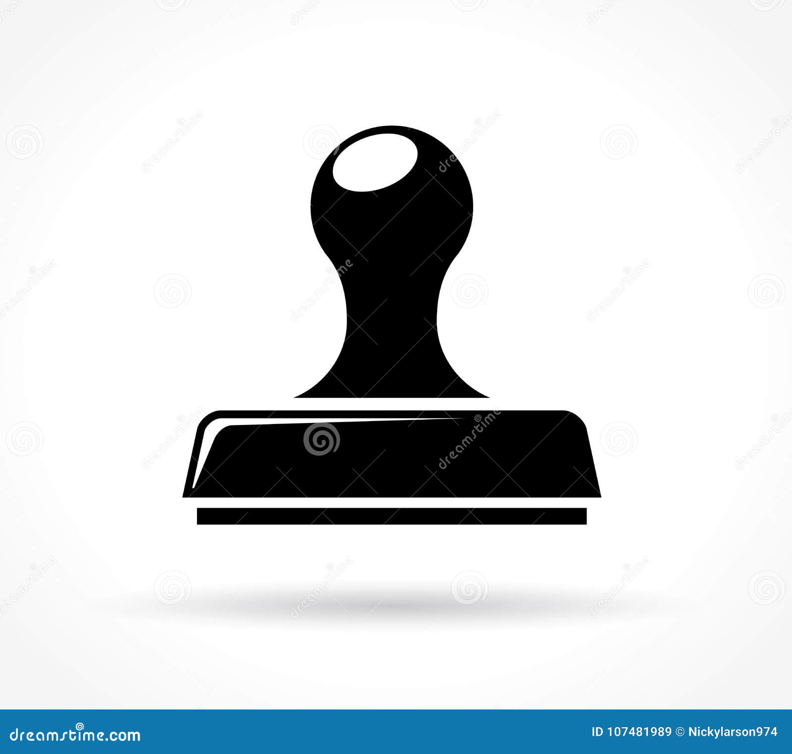 Stamp Icon on White Background Stock Vector - Illustration of legal ...