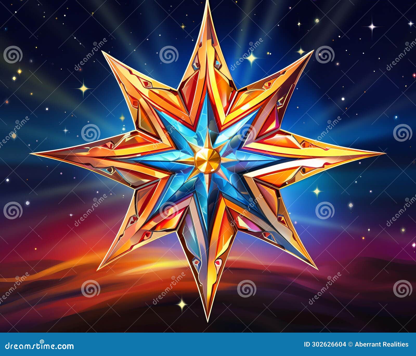 An Illustration of a Star in the Shape of a Star Stock Illustration ...