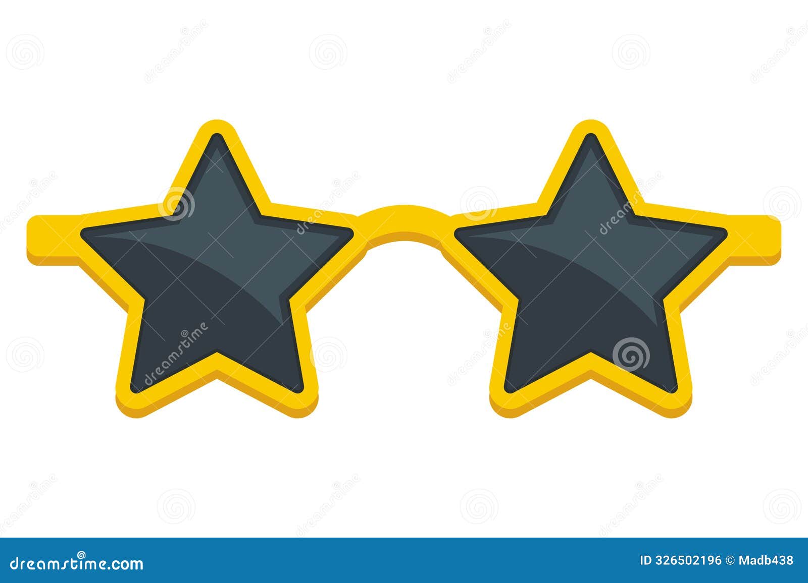 Illustration of a Star Shaped Sunglasses. Vector. Stock Illustration ...