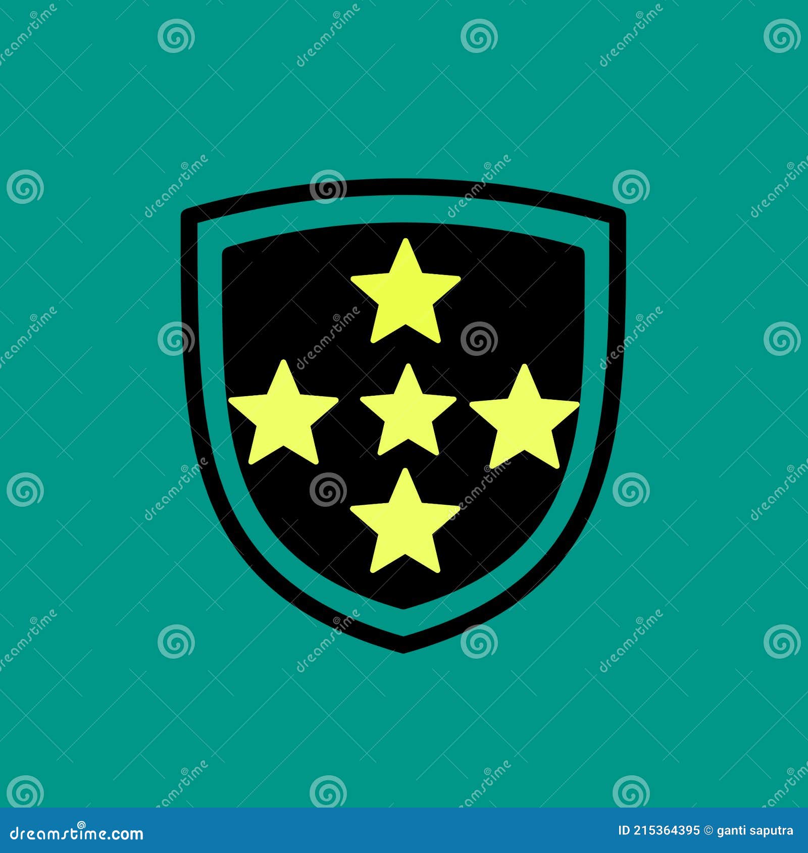 This is an Illustration of the Star Shield Logo Design Stock ...