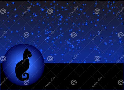 Illustration from Stars, Moon and Cat Stock Vector - Illustration of ...