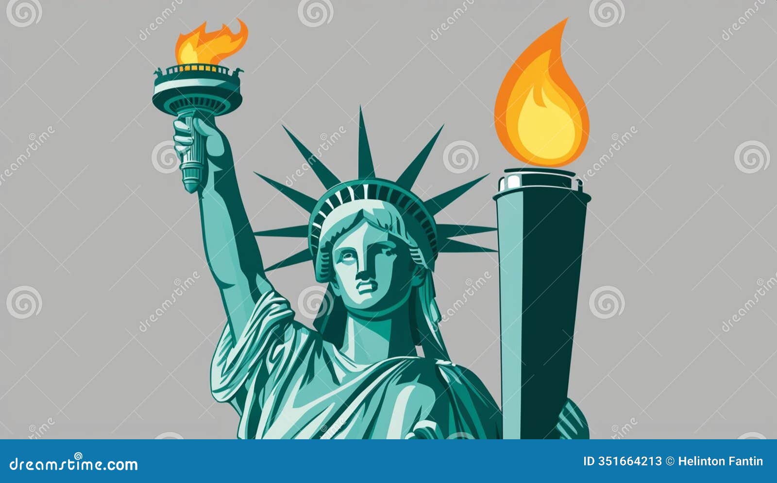 A Illustration of the Statue of Liberty S Torch Stock Illustration ...