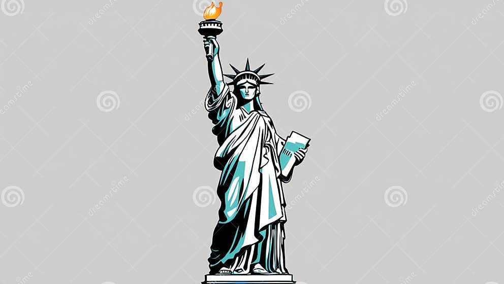 A Illustration of the Statue of Liberty S Torch Stock Illustration ...