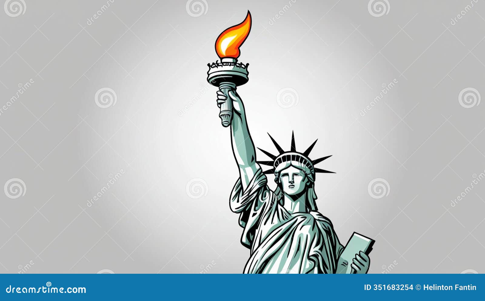 A Illustration of the Statue of Liberty S Torch Stock Illustration ...