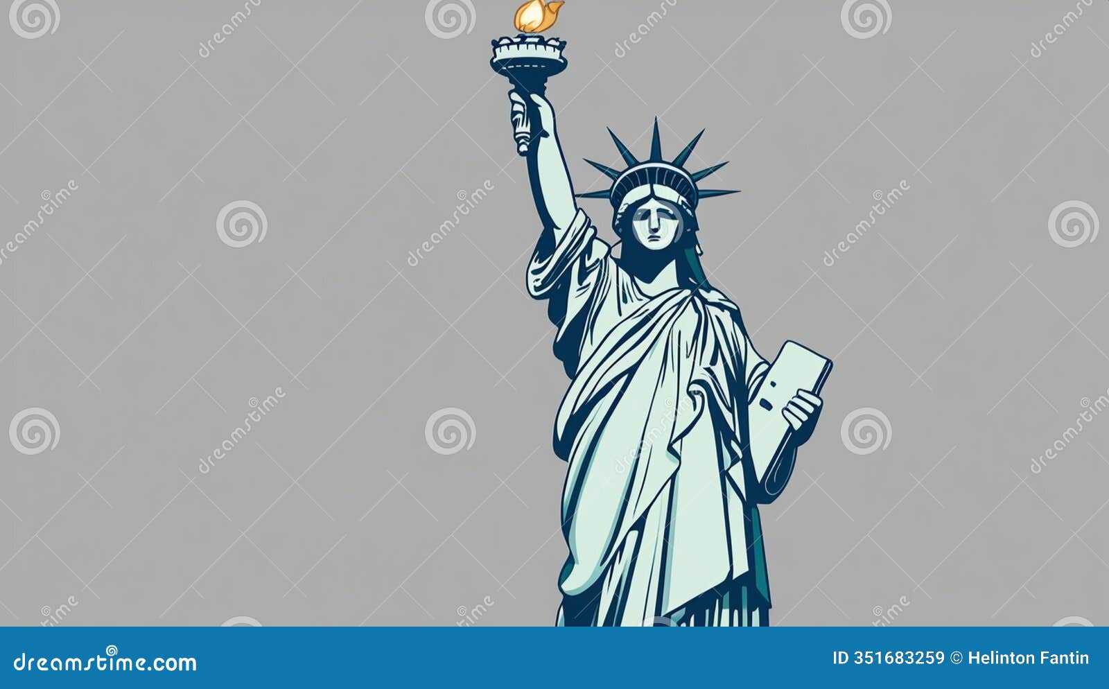A Illustration of the Statue of Liberty S Torch Stock Illustration ...