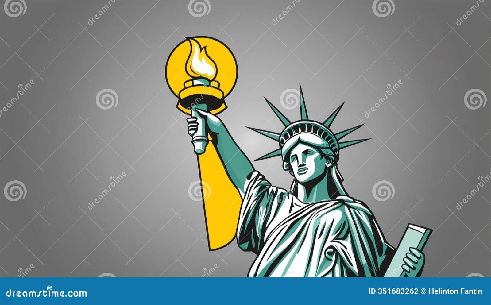 A Illustration of the Statue of Liberty S Torch Stock Illustration ...