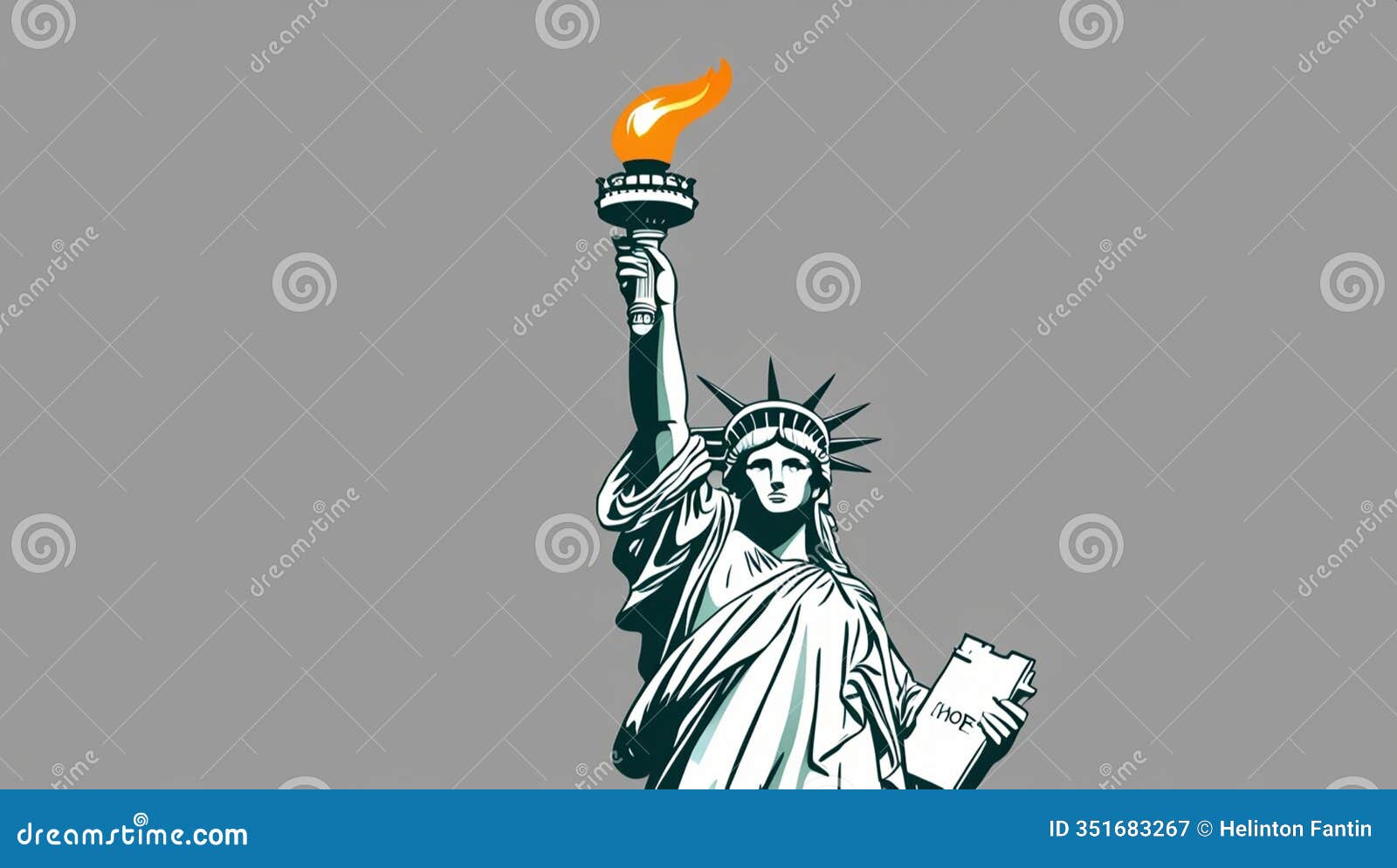 A Illustration of the Statue of Liberty S Torch Stock Illustration ...