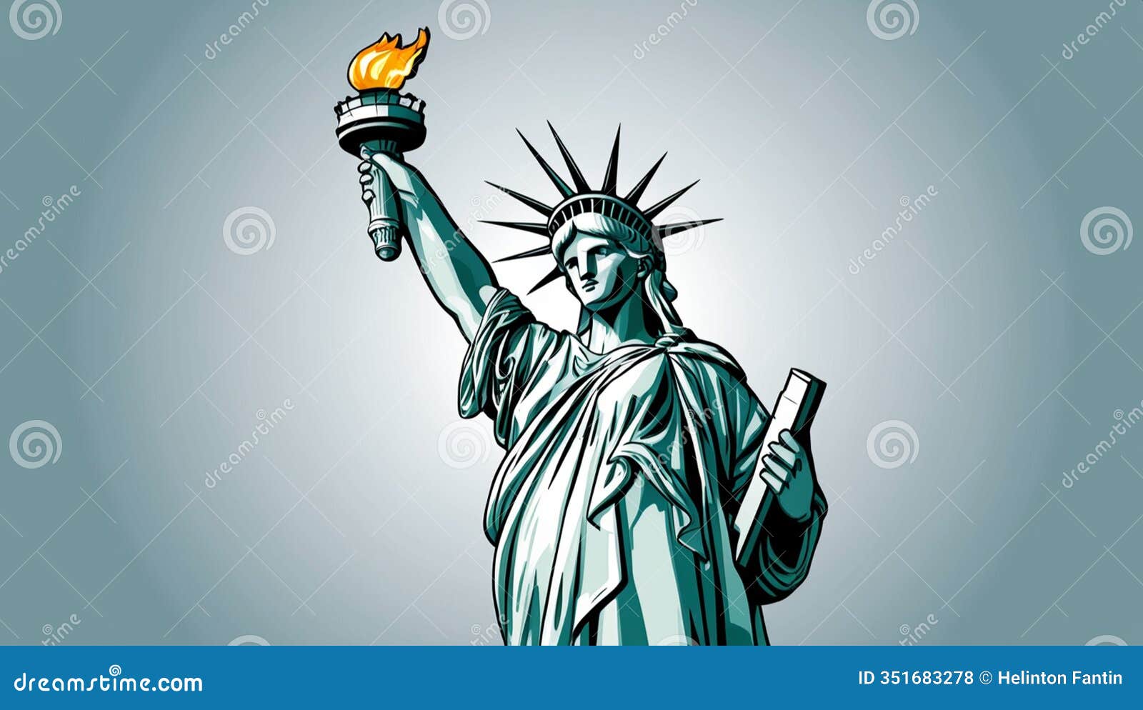 A Illustration of the Statue of Liberty S Torch Stock Illustration ...