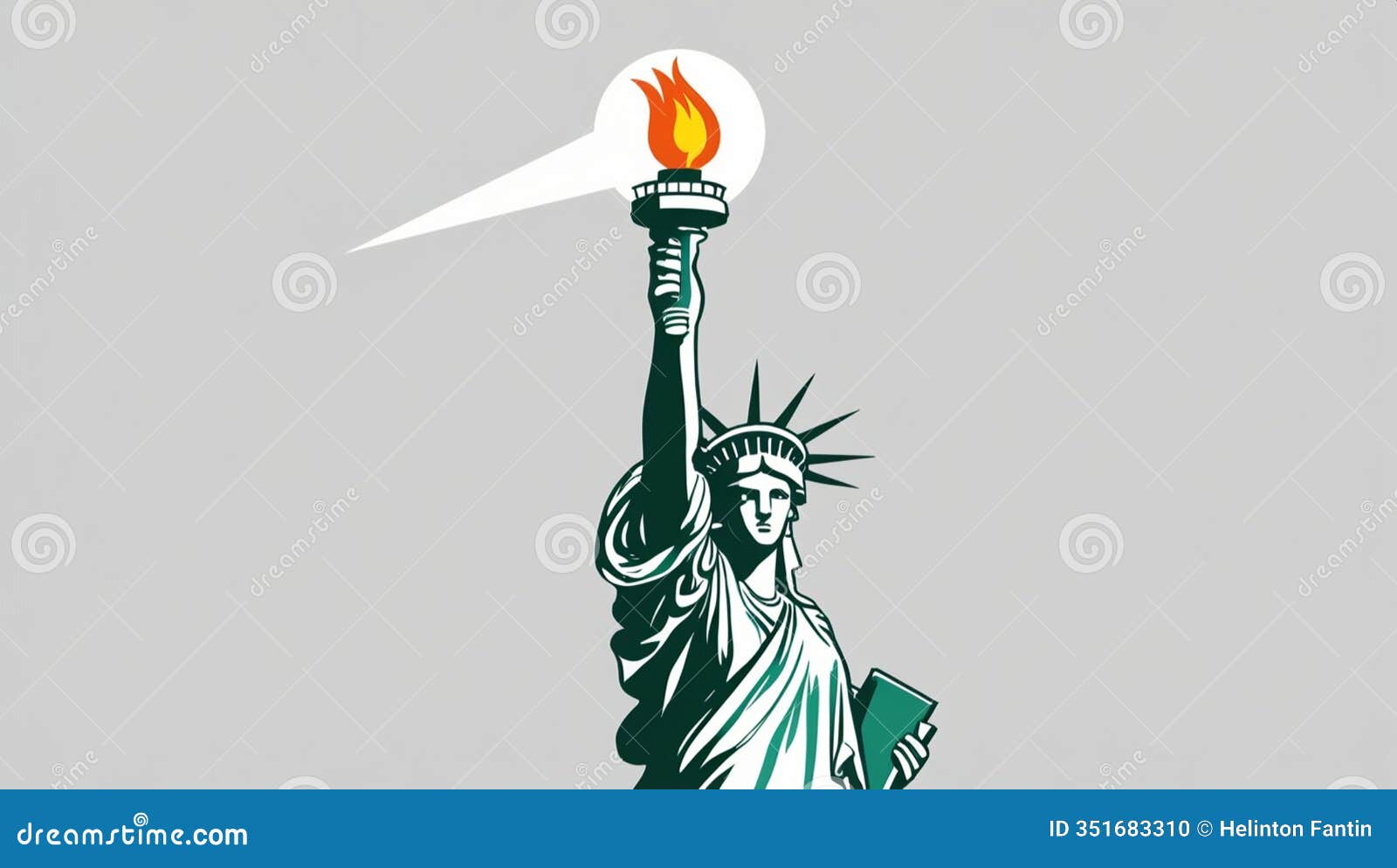 A Illustration of the Statue of Liberty S Torch Stock Illustration ...