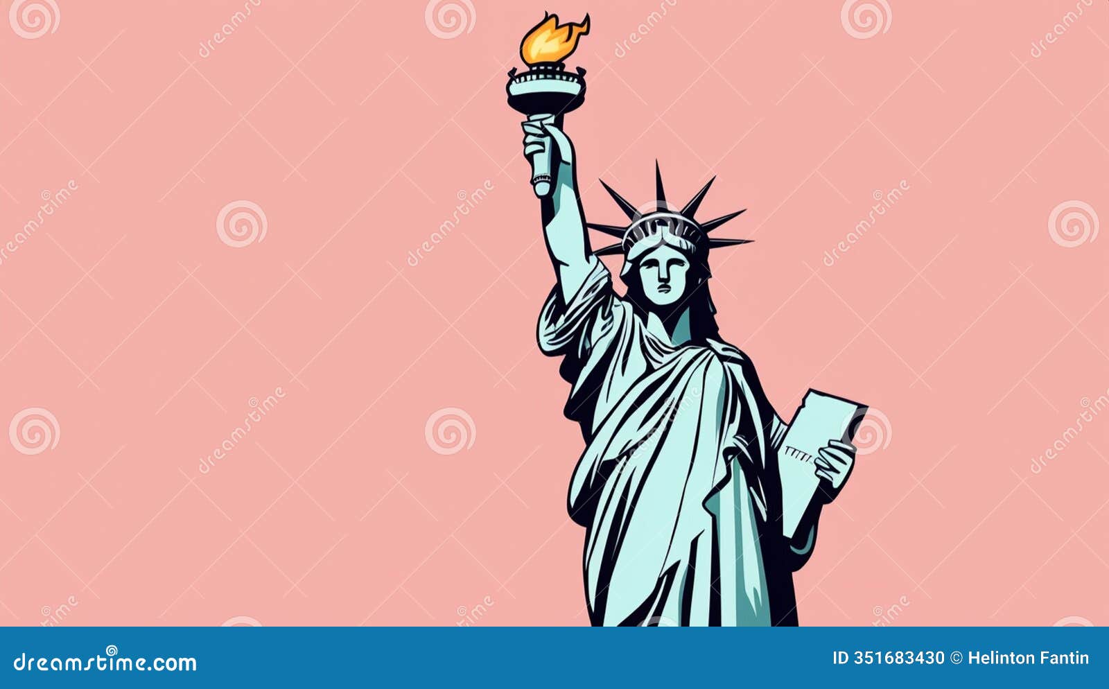 A Illustration of the Statue of Liberty S Torch Stock Illustration ...