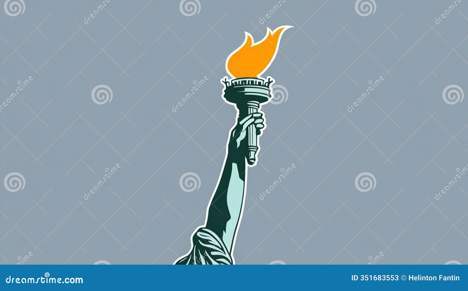A Illustration of the Statue of Liberty S Torch Stock Illustration ...