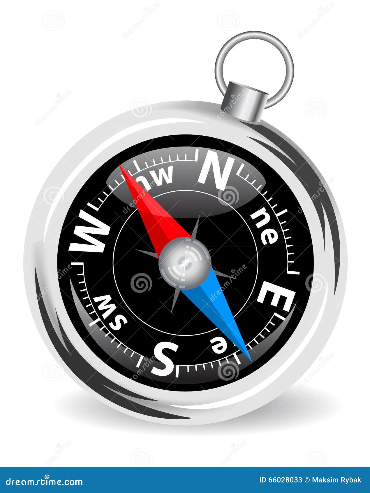 Steel Compass Rose With Scale Vector Illustration | CartoonDealer.com ...