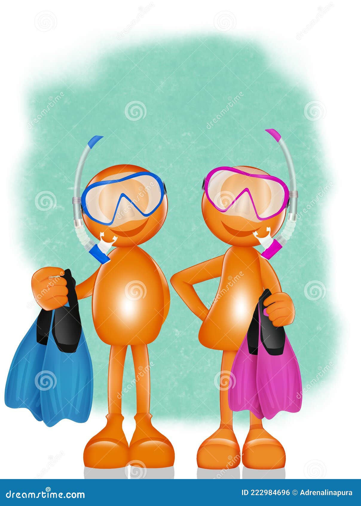 Stick men doing diving stock illustration. Illustration of mask - 222984696