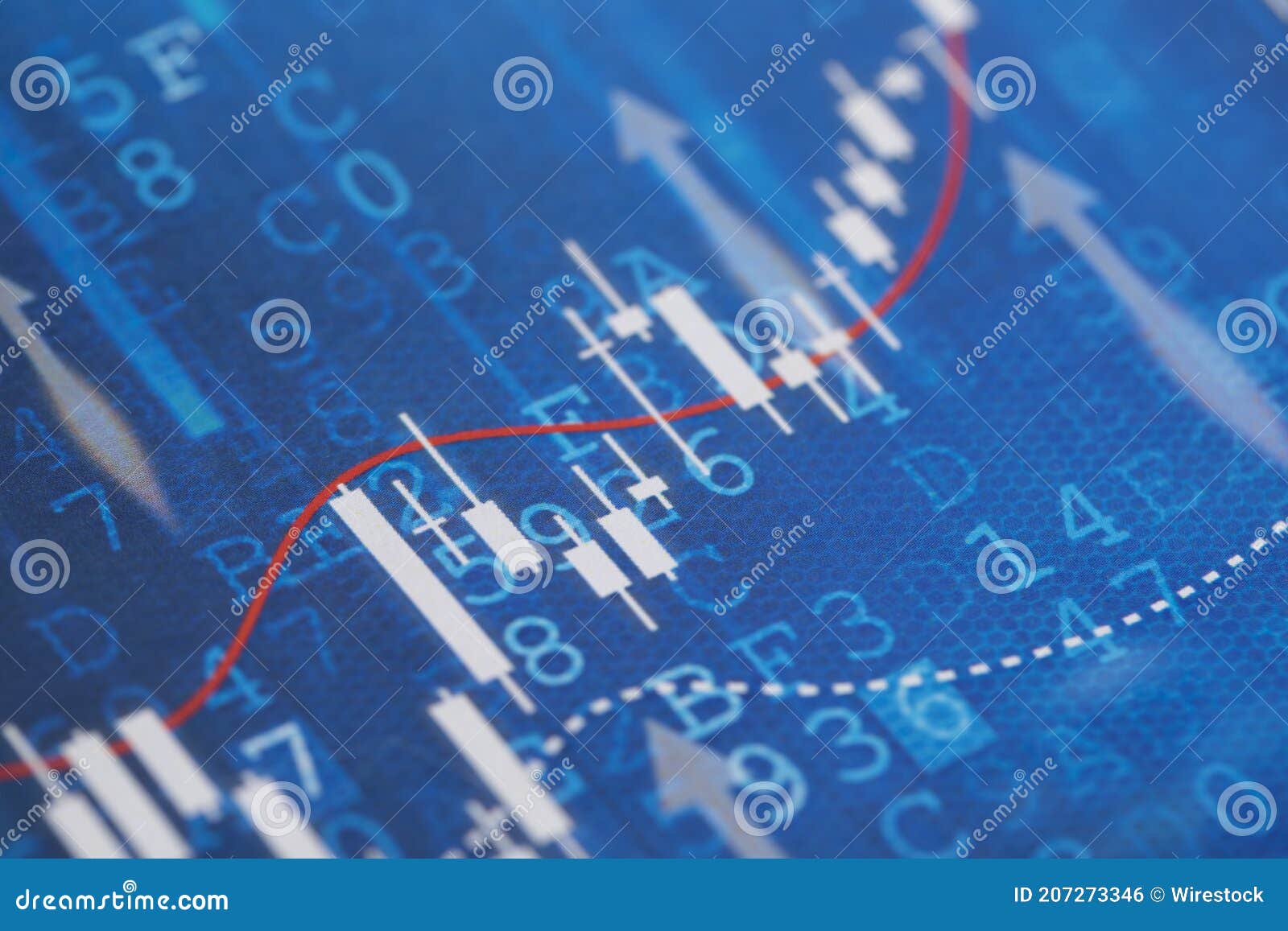 Illustration of a Stock Market Graph Stock Photo - Image of profit ...