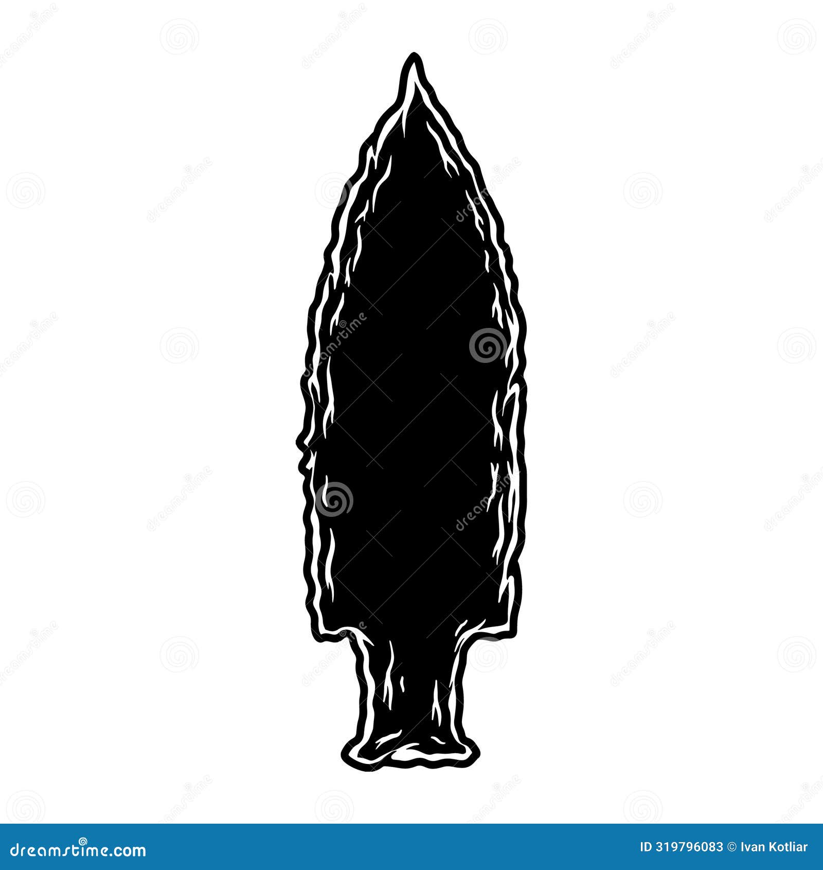 Stone Arrowhead Cartoon Vector Illustration | CartoonDealer.com #335112101