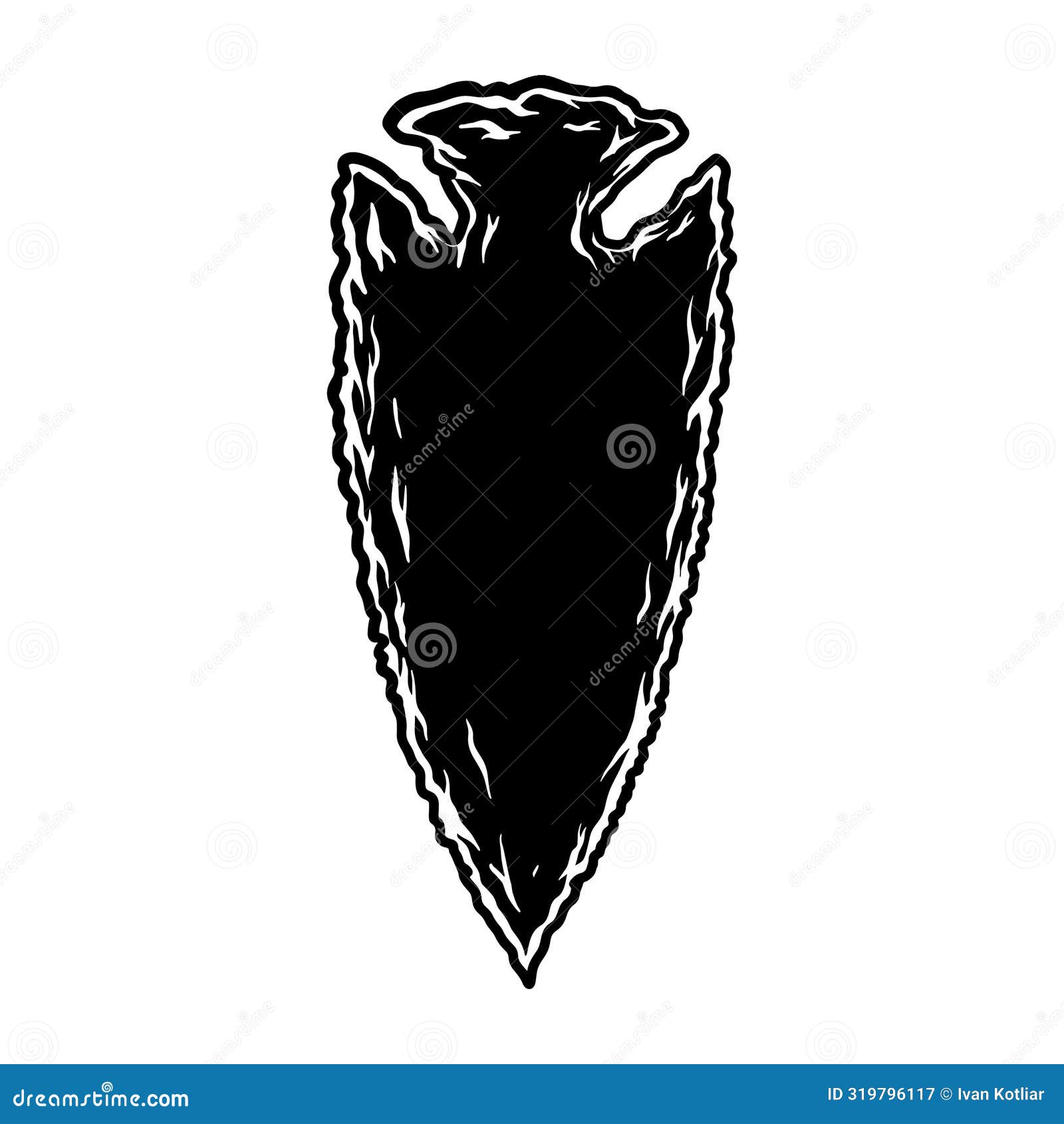 Stone Arrowhead Cartoon Vector Illustration | CartoonDealer.com #335112101
