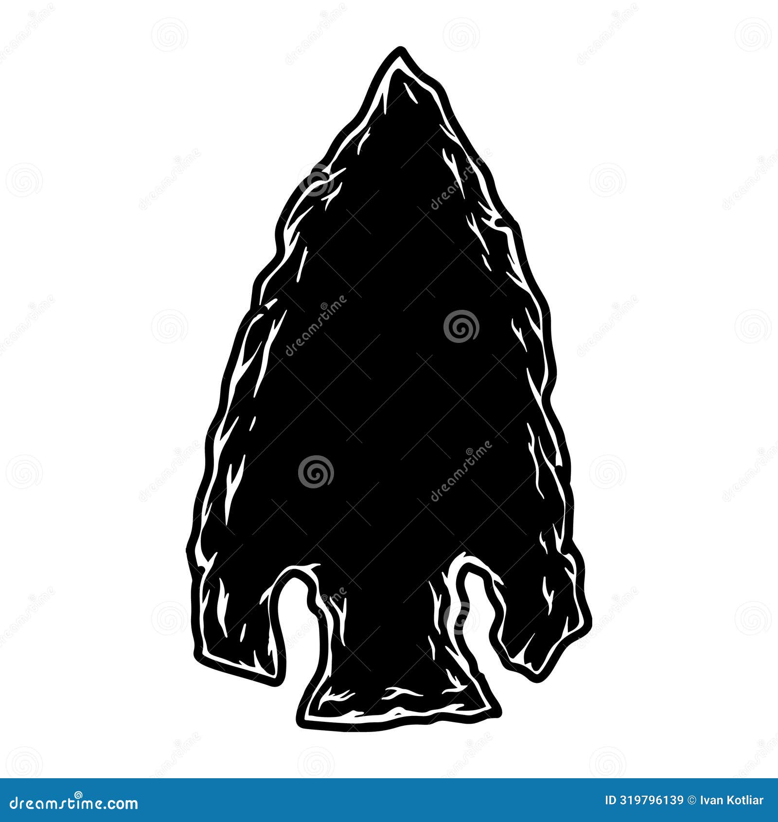 Stone Arrowhead Cartoon Vector Illustration | CartoonDealer.com #335112101