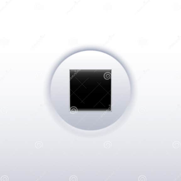 Stop button symbol stock vector. Illustration of connection - 261163601