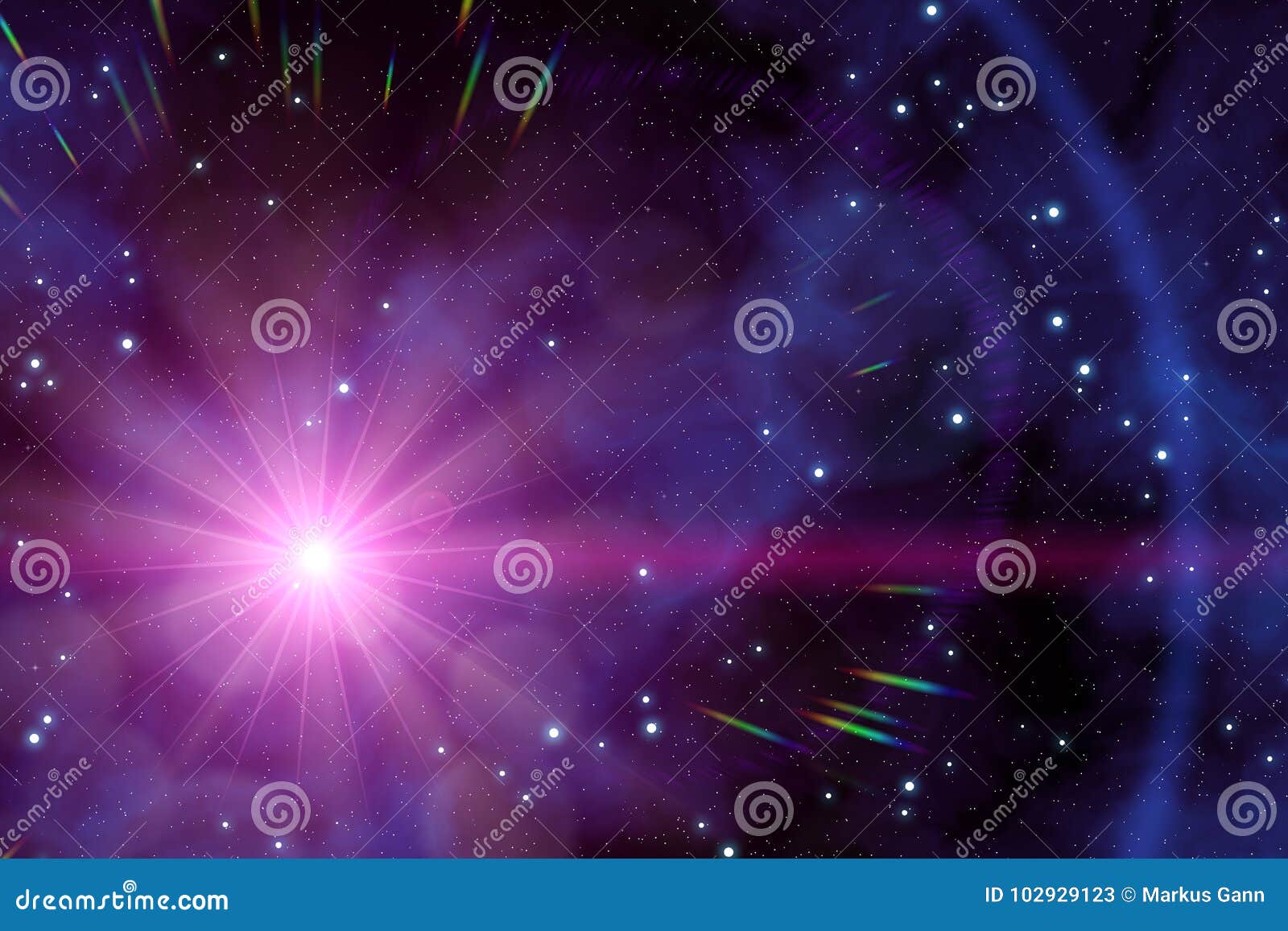 A Strange Sun in the Deep Space Stock Illustration - Illustration of ...