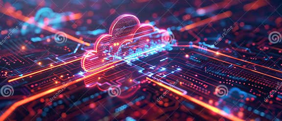 Illustration of Streamlined Business Process Flowchart with Tech ...