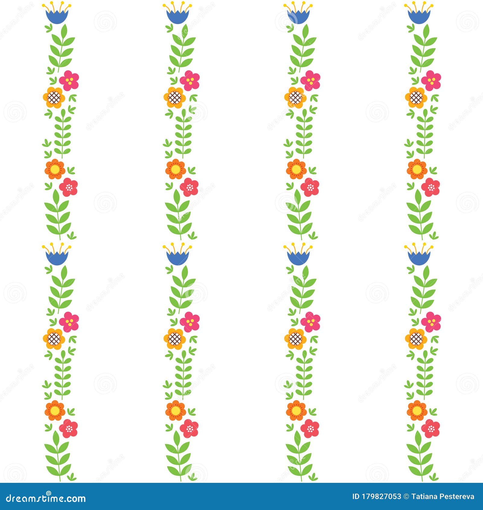 Floral striped pattern stock vector. Illustration of paper - 179827053