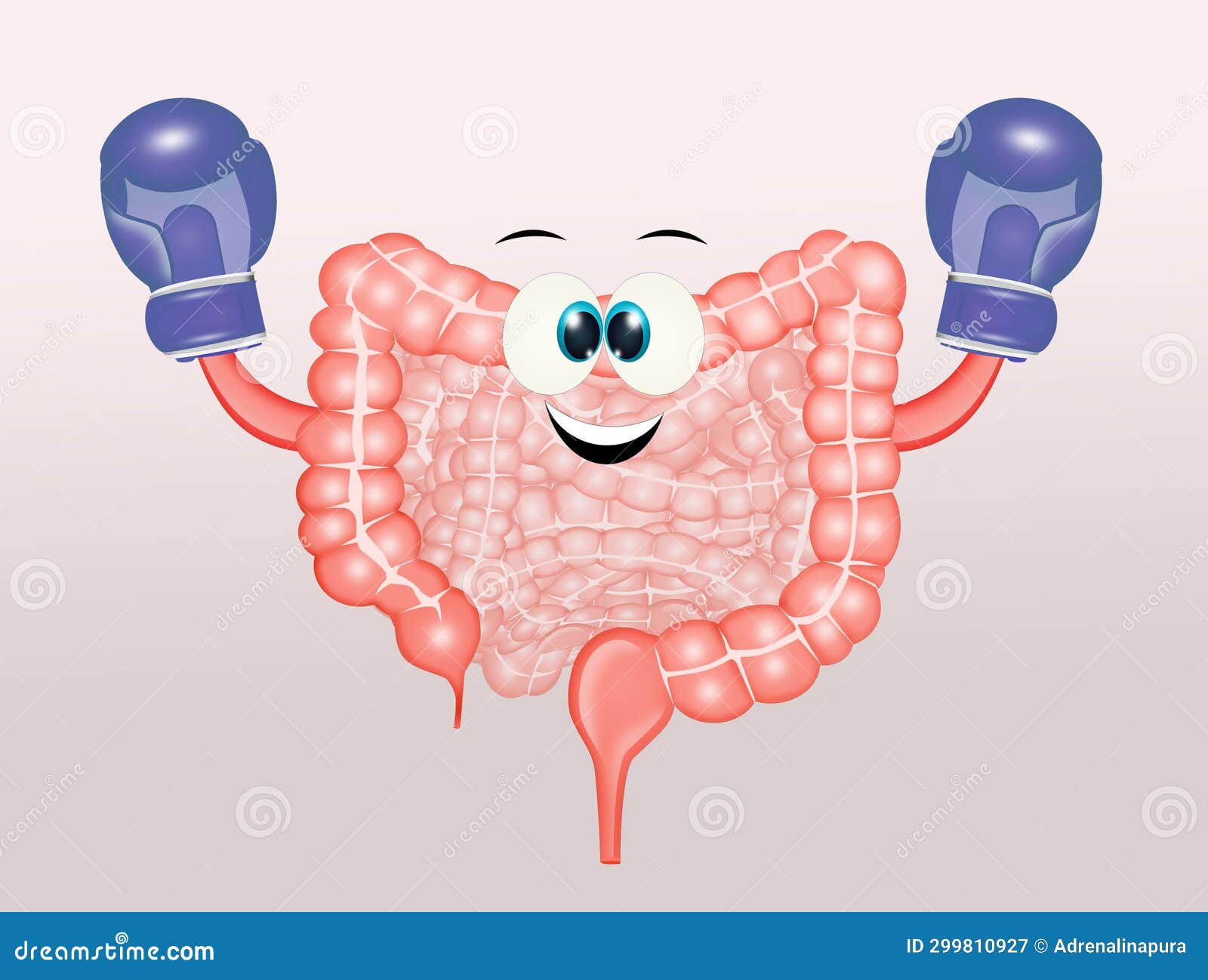 Healthy Intestine With Beneficial Bacteria And An Unhealthy Intestine ...