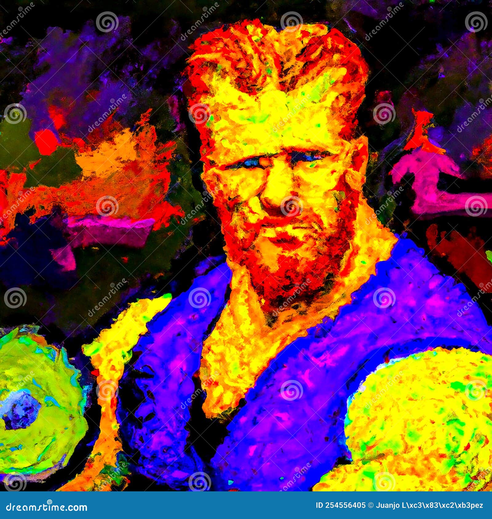 Illustration of Strong Man in Modern Art Style Stock Illustration ...