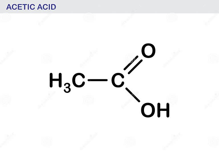 Acetic acid formula stock illustration. Illustration of atomic - 192295845