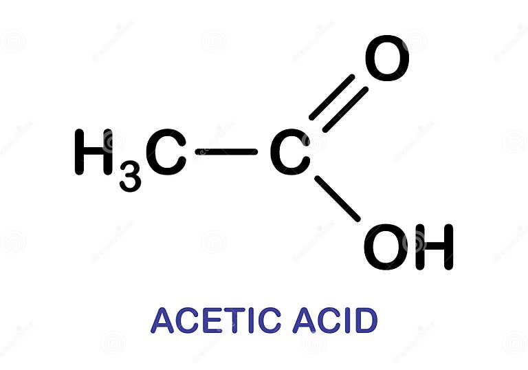 Acetic acid formula stock illustration. Illustration of chemistry ...