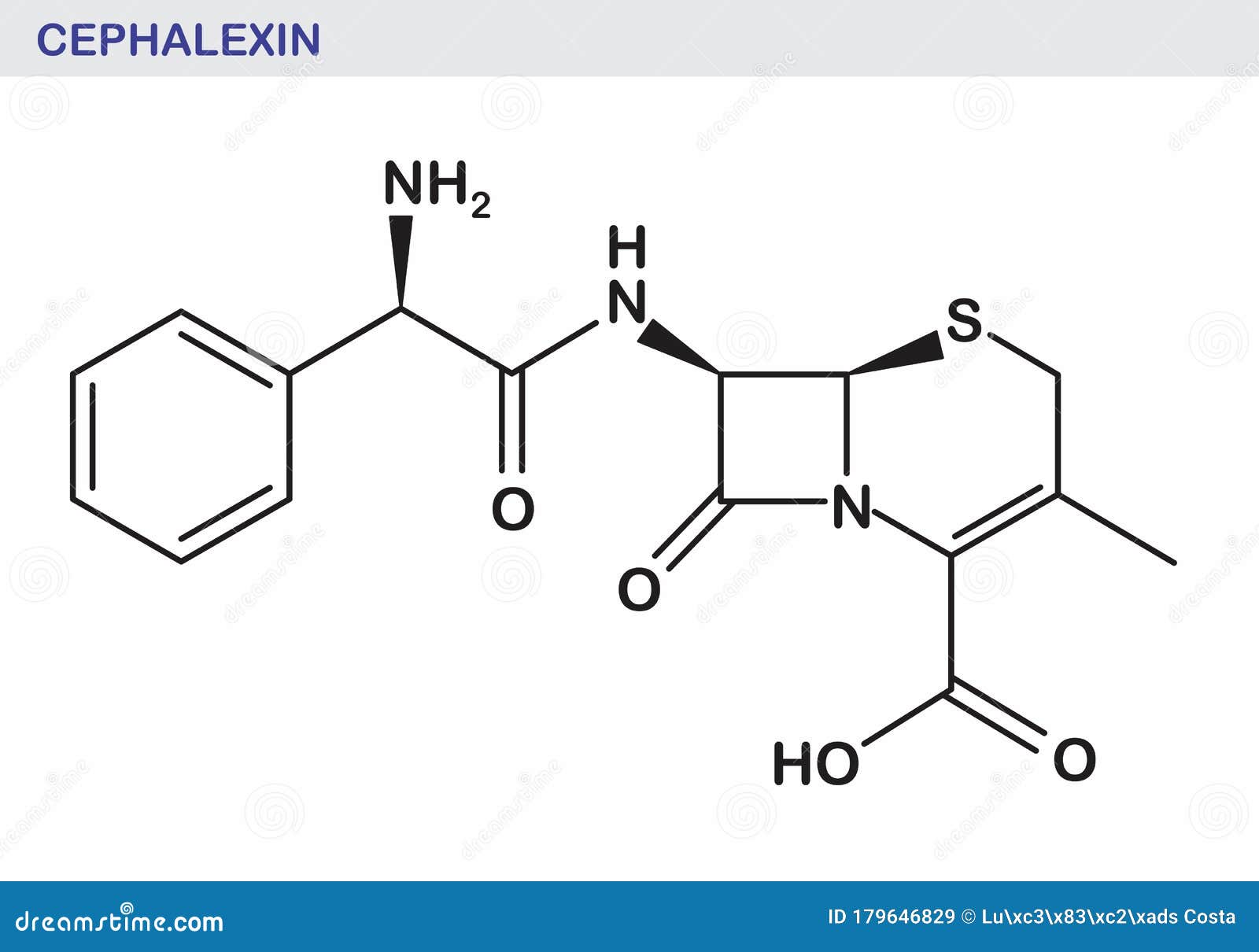 Cephalexin Formula Illustration Stock Illustration - Illustration of ...