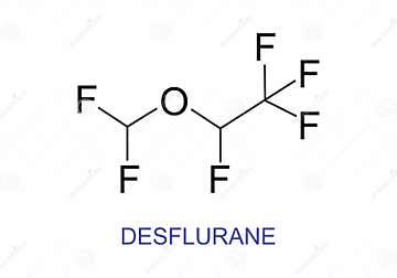 Desflurane Structural Formula Stock Illustration - Illustration of ...