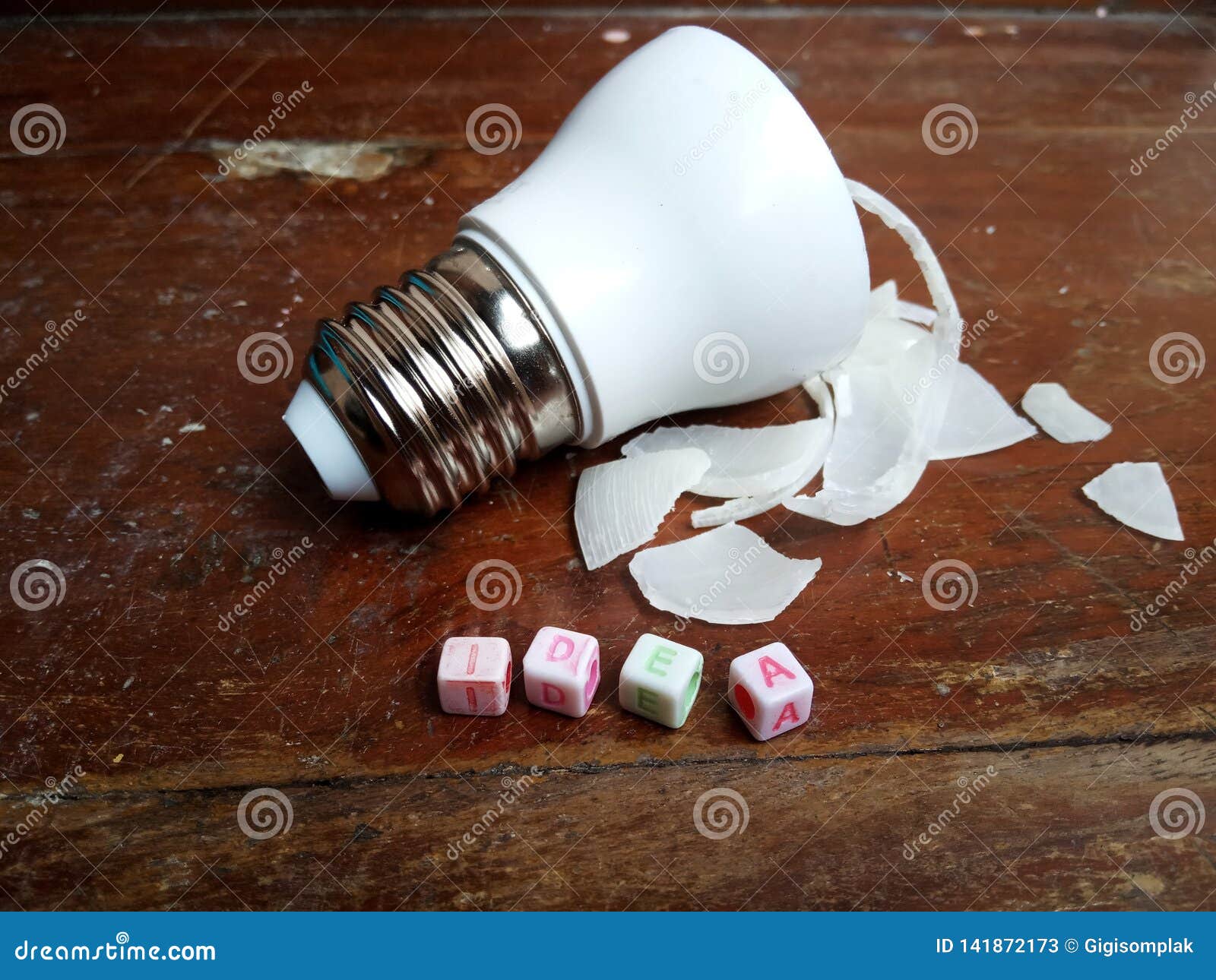 Simple Illustration, Stuck Idea, Text from Plastic Alphabet Bead and ...