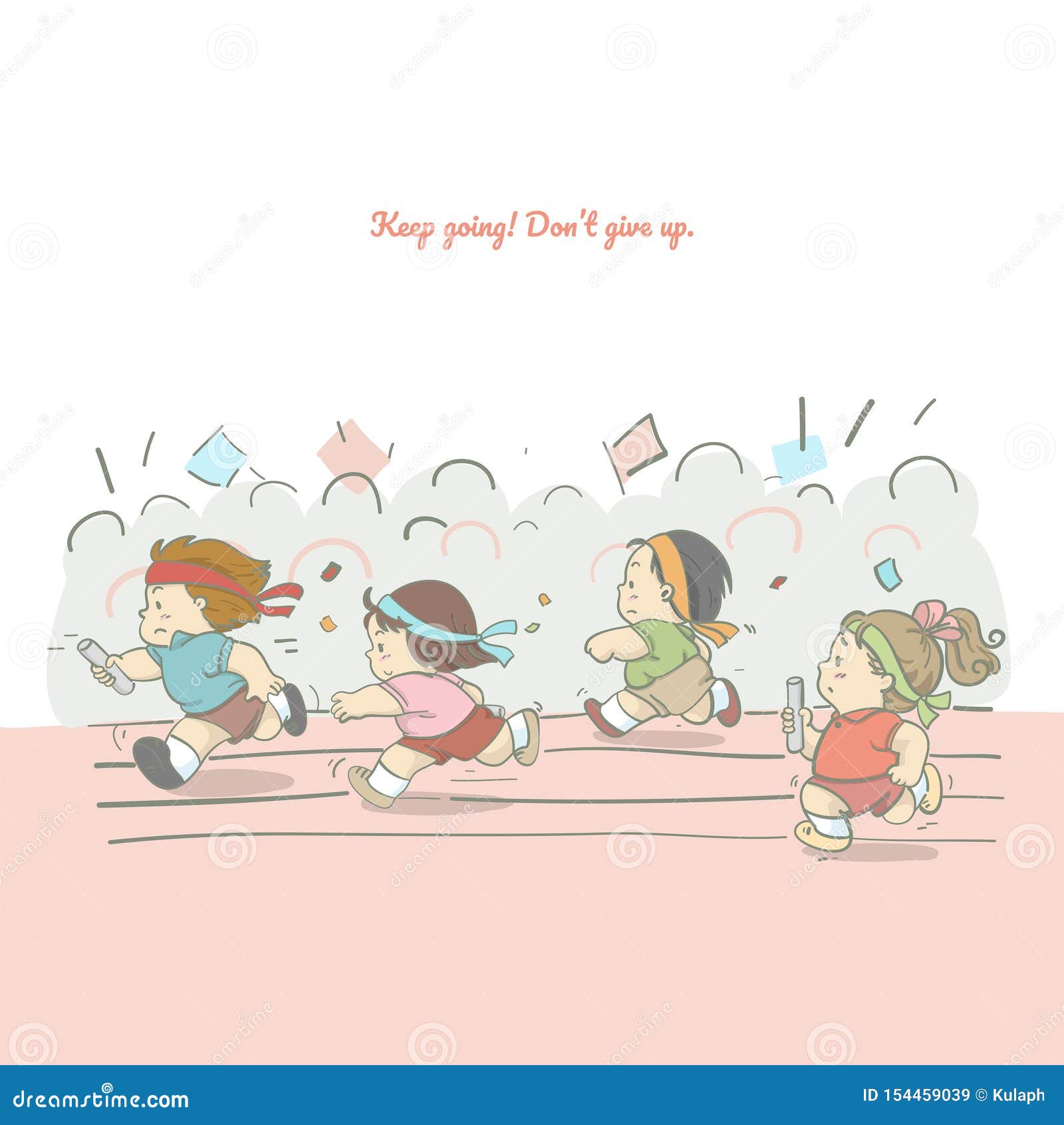 Illustration of Student Running Athletics, Character Design Stock ...