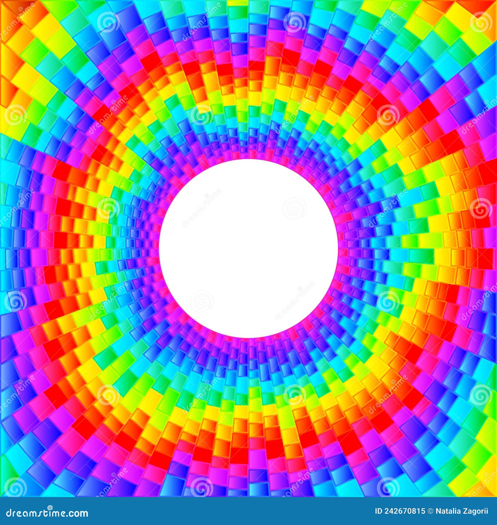 Stained Glass Illustration with a Bright Rainbow Frame, Square Image ...