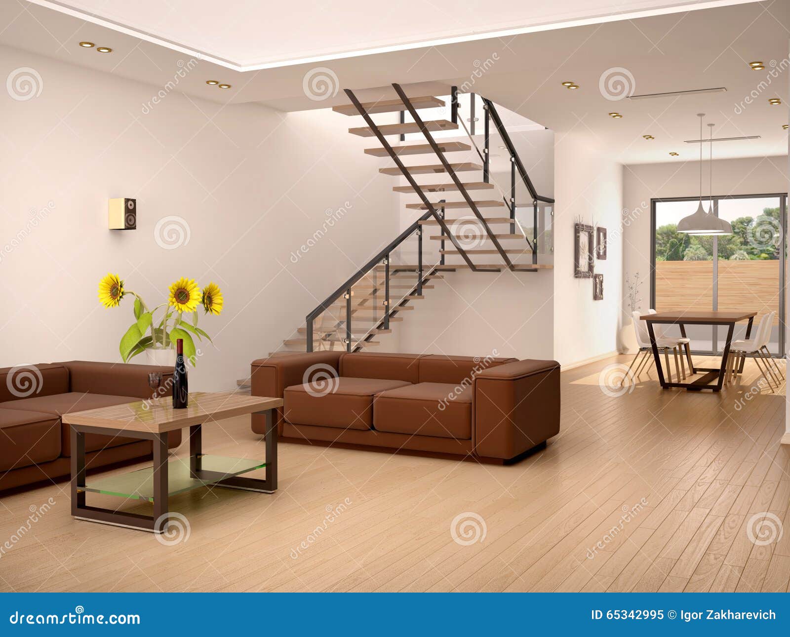 Illustration of Stylish House Interior Stock Illustration ...