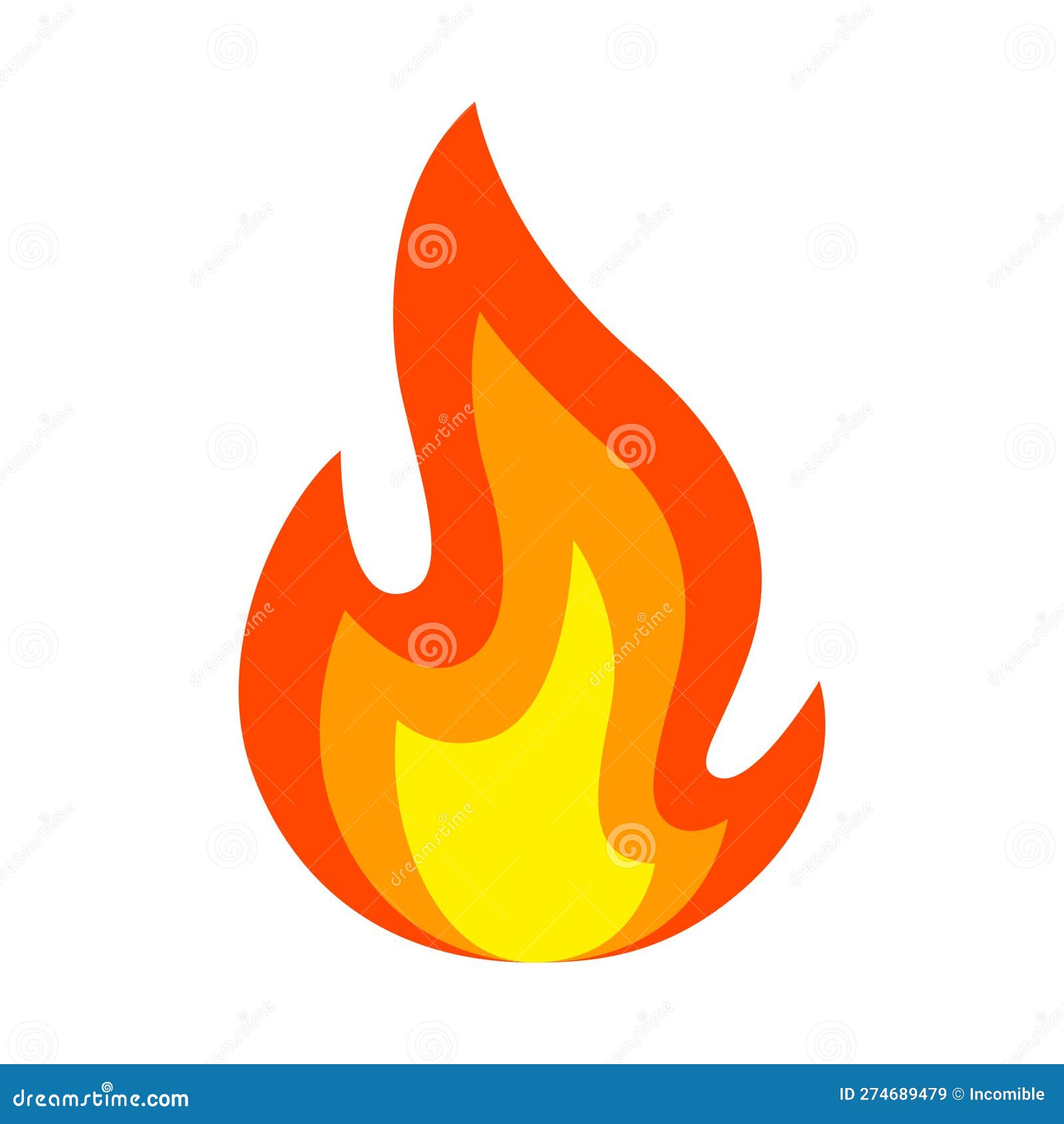 Illustration of Stylized Fire. Decorative Element for Design. Stock ...