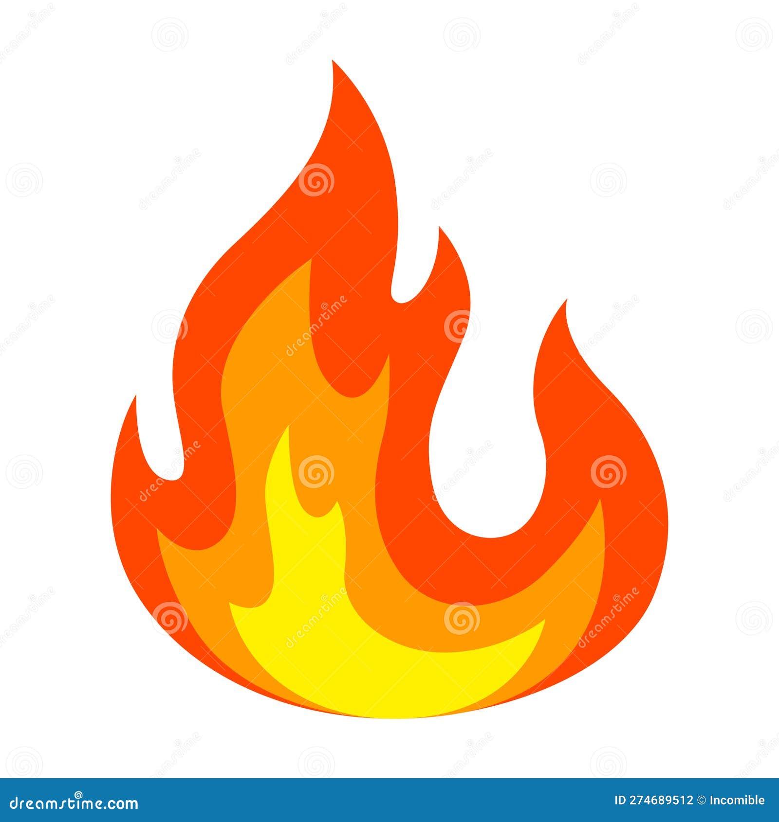 Illustration of Stylized Fire. Decorative Element for Design. Stock ...