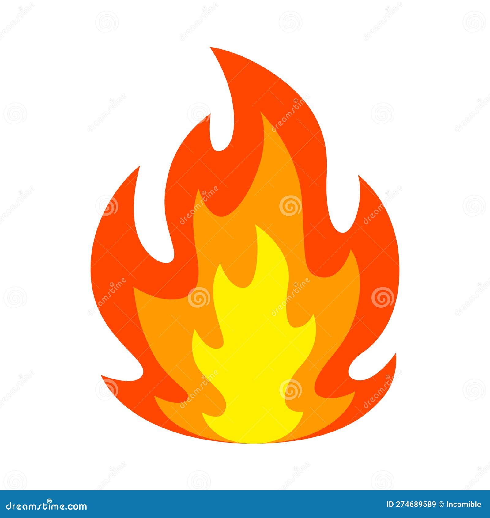 Illustration of Stylized Fire. Decorative Element for Design. Stock ...