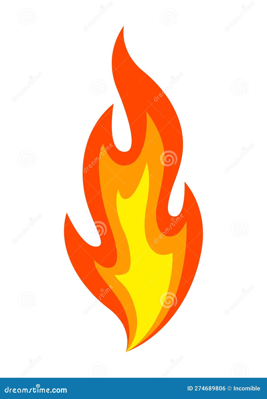 Illustration of Stylized Fire. Decorative Element for Design. Stock ...