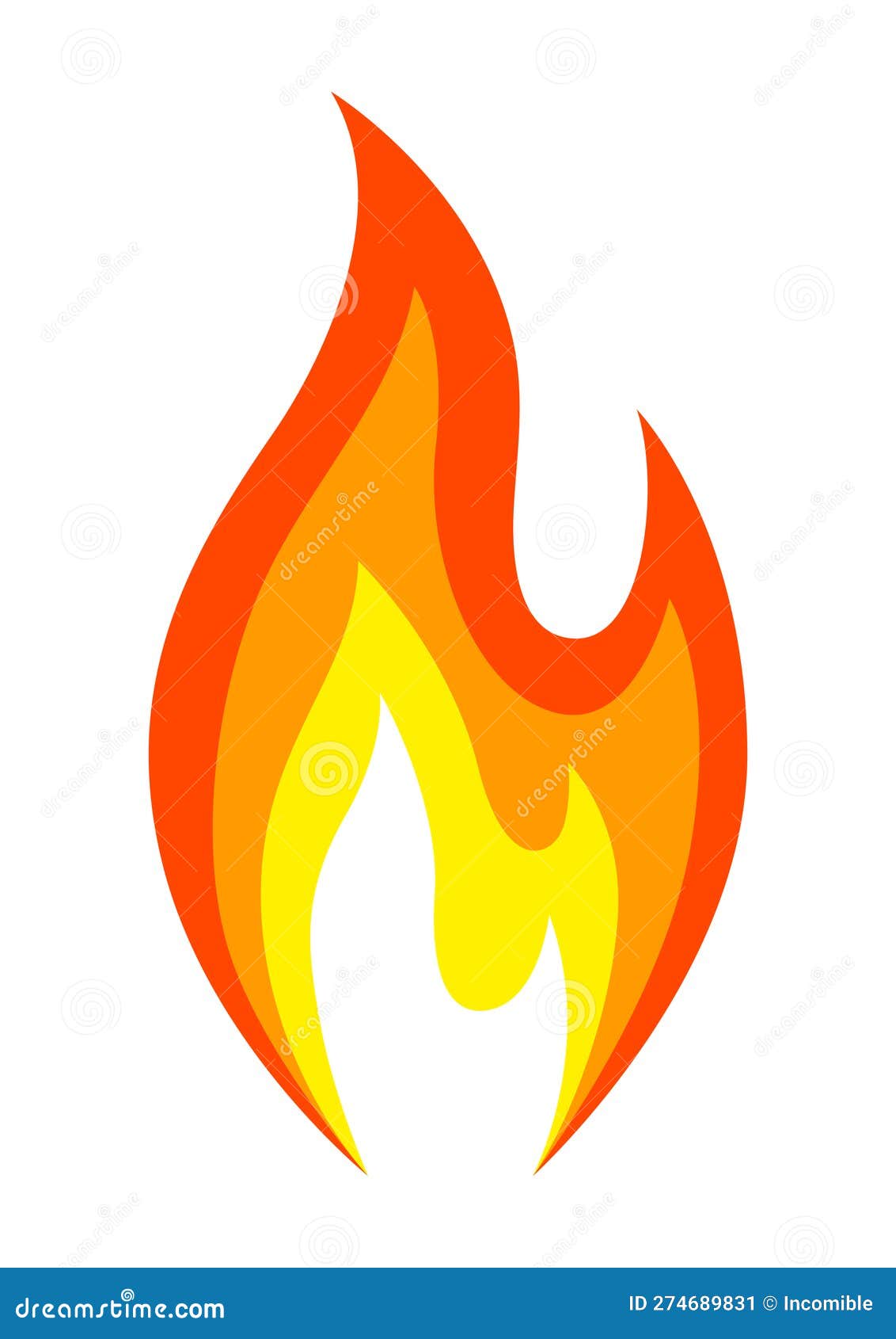 Illustration of Stylized Fire. Decorative Element for Design. Stock ...