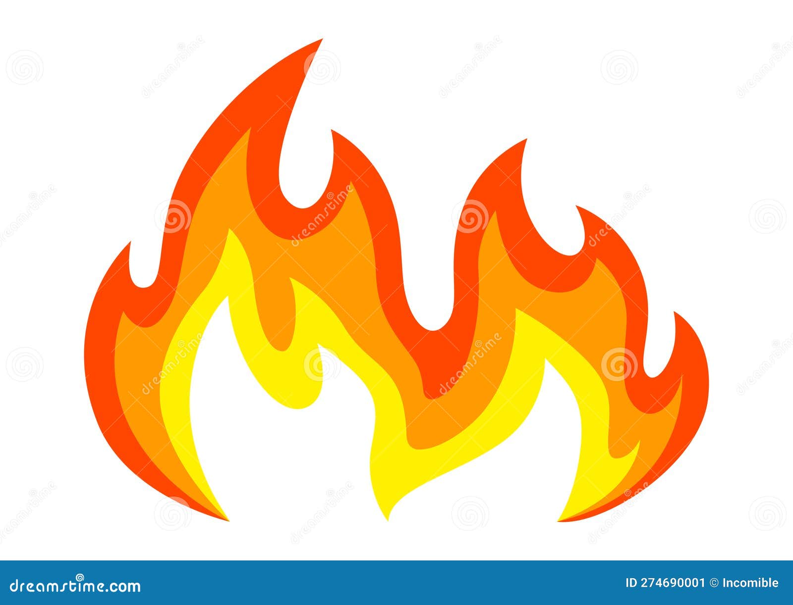 Illustration of Stylized Fire. Decorative Element for Design. Stock ...