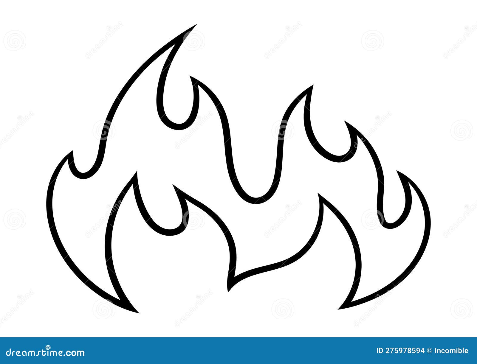 Illustration of Stylized Fire. Decorative Element for Design. Stock ...