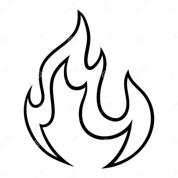 Illustration of Stylized Fire. Decorative Element for Design. Stock ...