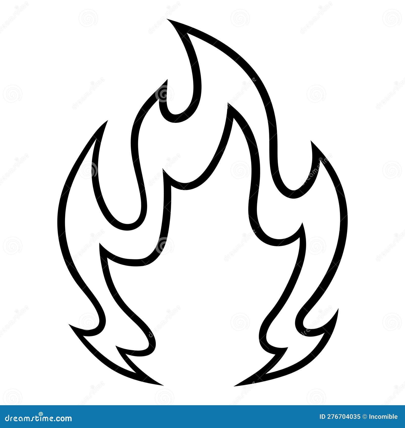 Illustration of Stylized Fire. Decorative Element for Design. Stock ...