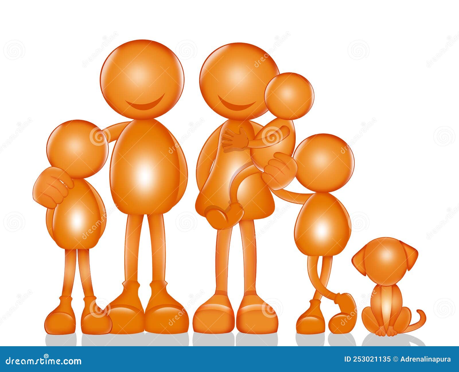 Illustration of Stylized Men Family Stock Illustration - Illustration ...