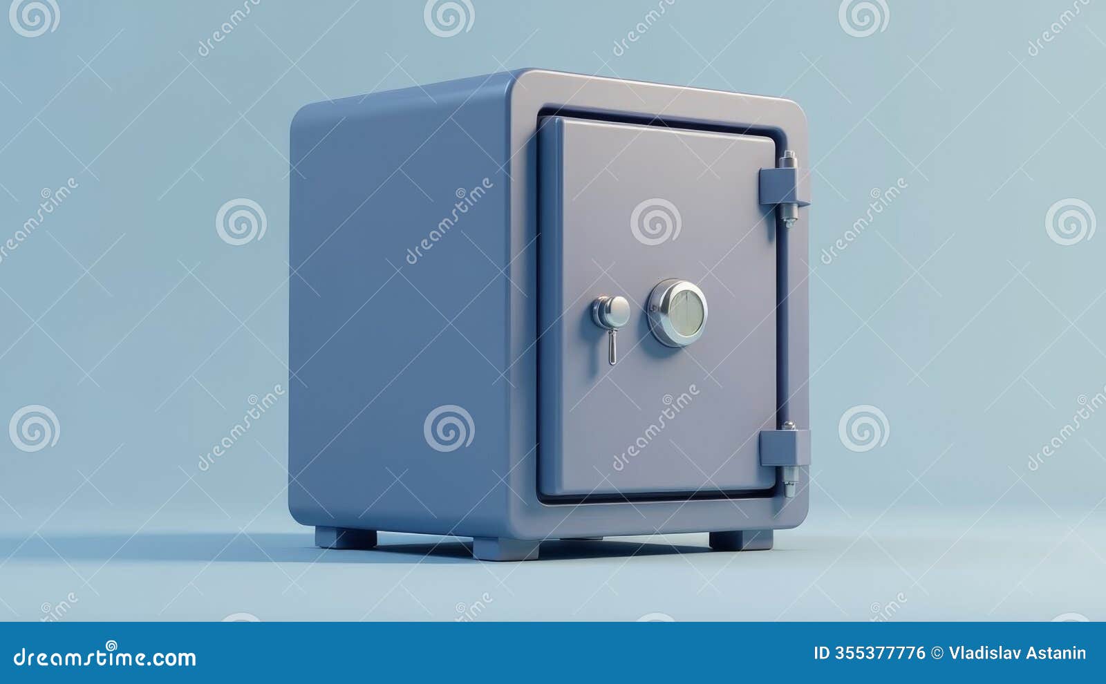 Illustration of a Stylized Safe for Money on a Plain Background Stock ...